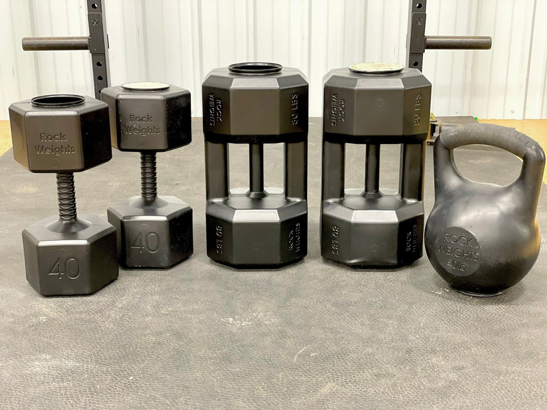 Rock Weights: DIY Concrete Dumbbell and Kettlebell Molds